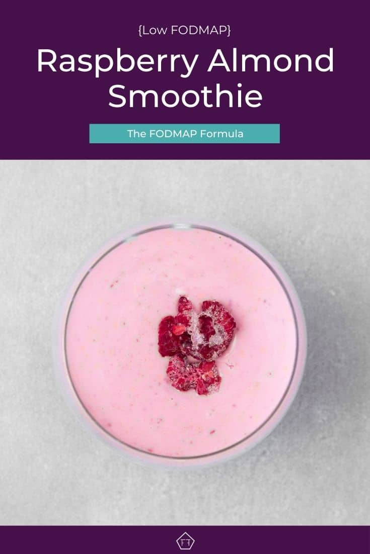 Low FODMAP Raspberry Almond Smoothie - The FODMAP Formula