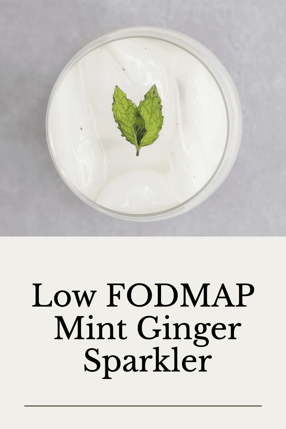 Low FODMAP Mint-Ginger Sparklers - The FODMAP Formula